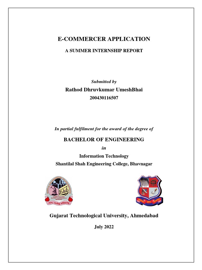 Ecommerce App Report | PDF | E Commerce | Internet