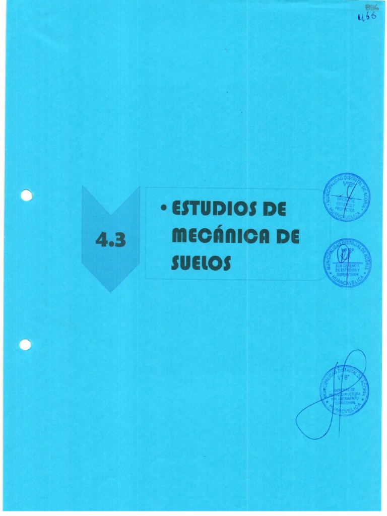 Estudio de Mecanica de Suelos - Ocopa | PDF