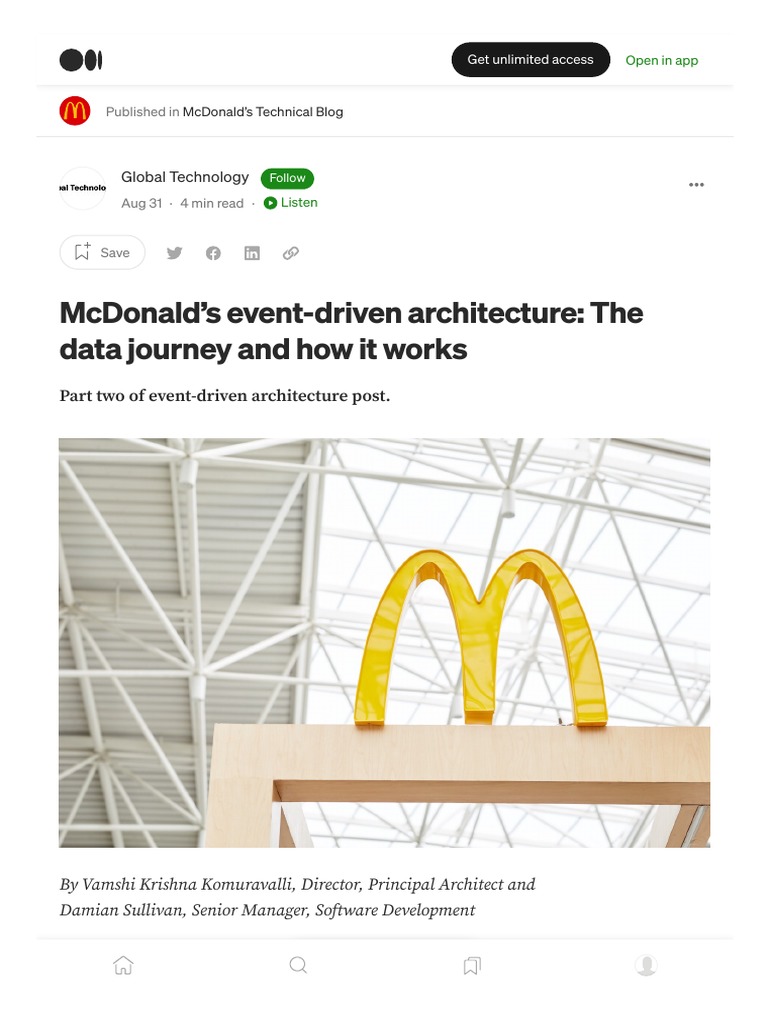 McDonald’s event-driven architecture: The data journey and how it works | PDF | Software ...