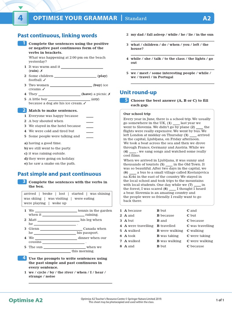 OPT A2 U04 Grammar Standard PDF | PDF