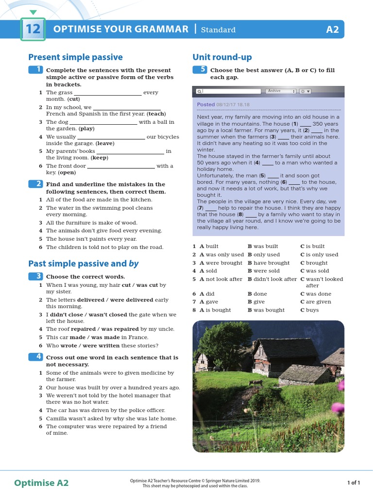 OPT A2 U12 Grammar Standard PDF | PDF | Linguistics