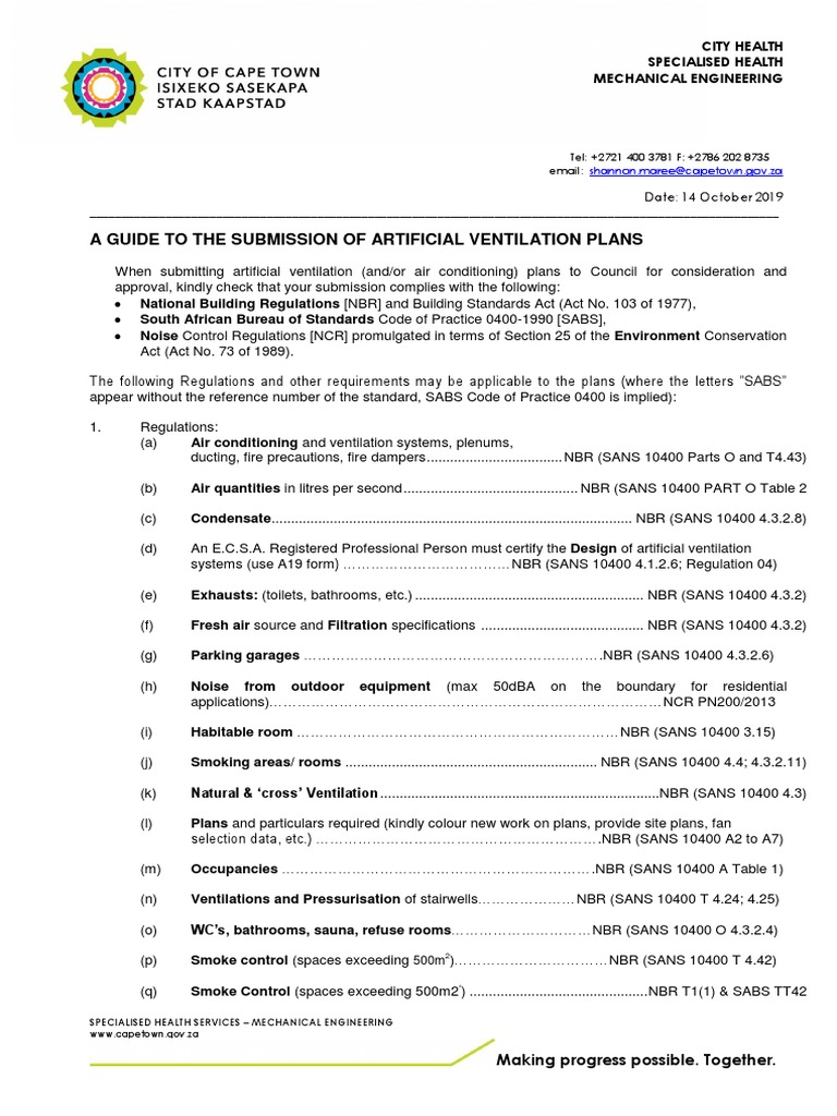 Guidelines-Artificial Ventilation Requirements | PDF | Ventilation ...