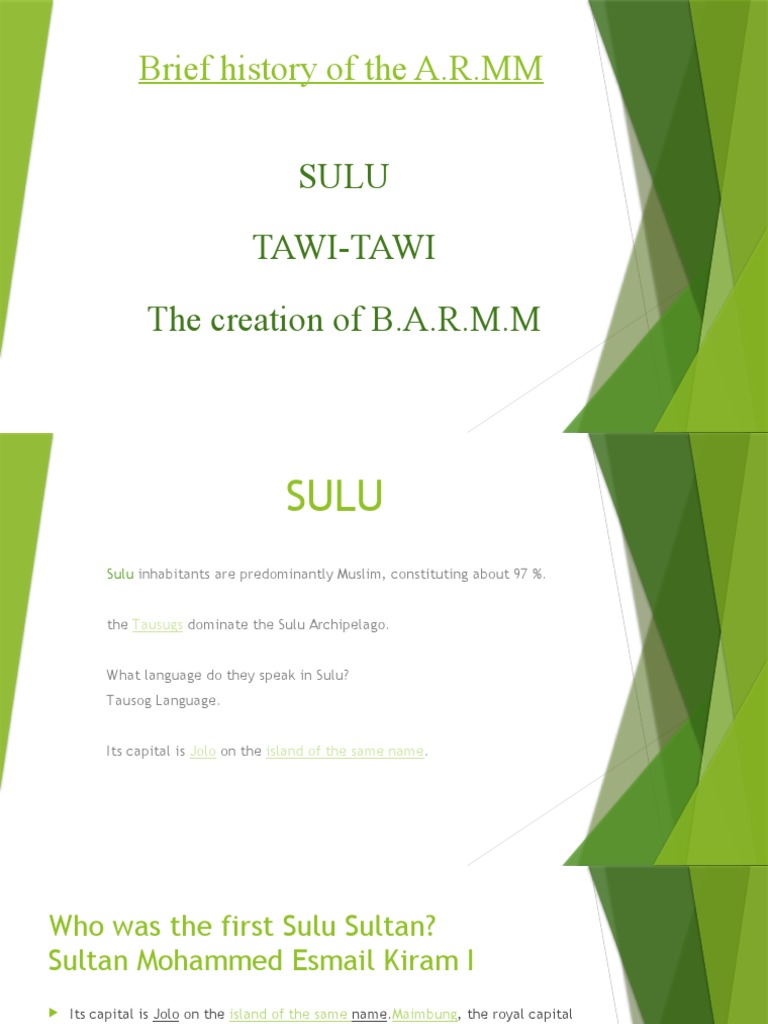 SULU Tawi Tawi and Barmm Creation | PDF | Philippines | Asia