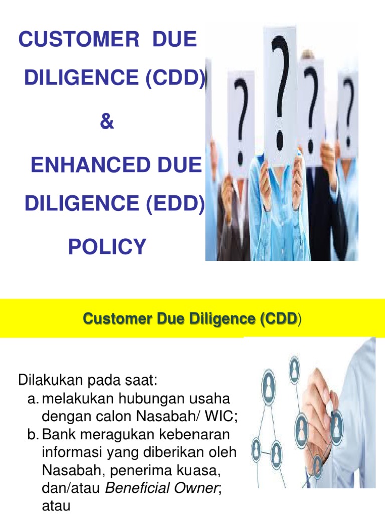 Kebijakan CDD dan EDD dalam Perbankan | PDF
