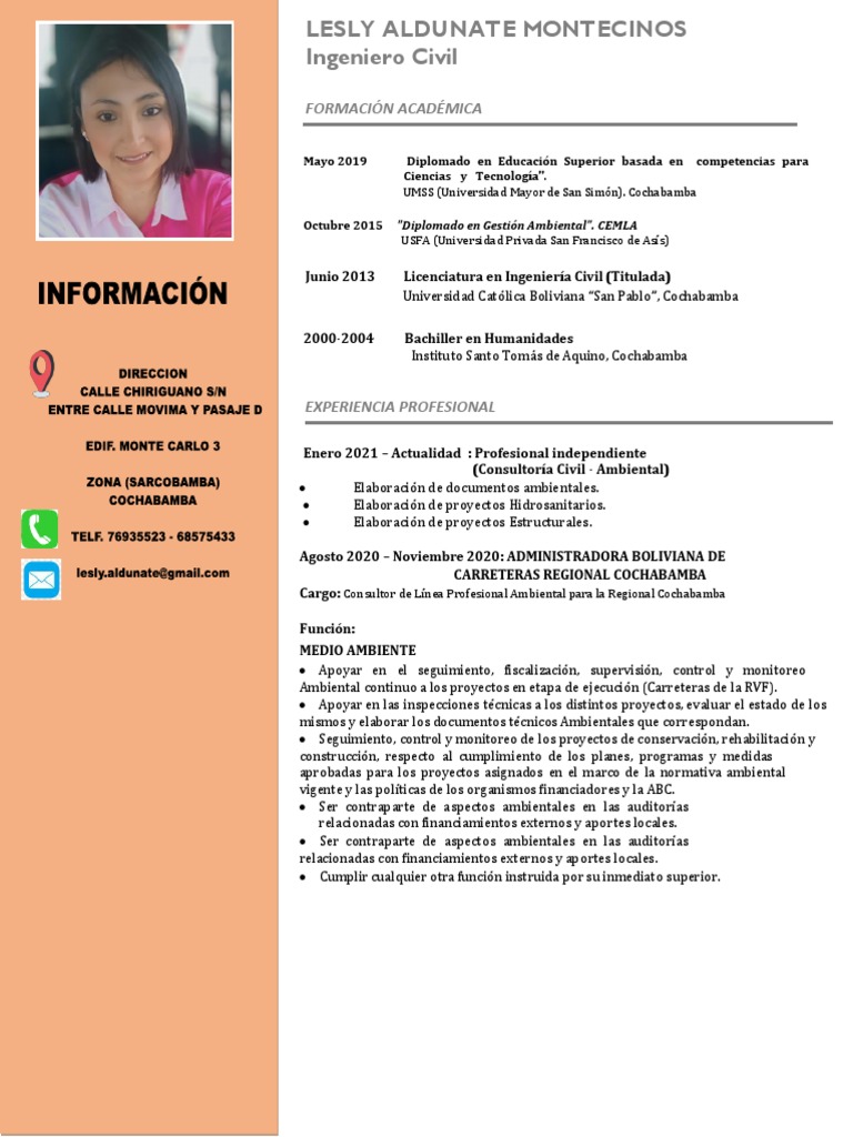 Resumen CV-4 PDF | PDF | Bolivia | Educación más alta