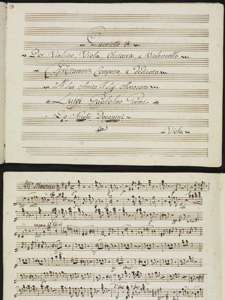 IMSLP50045-PMLP104894-Paganini - Quartet No14 Violin Viola Guitar Cello ...