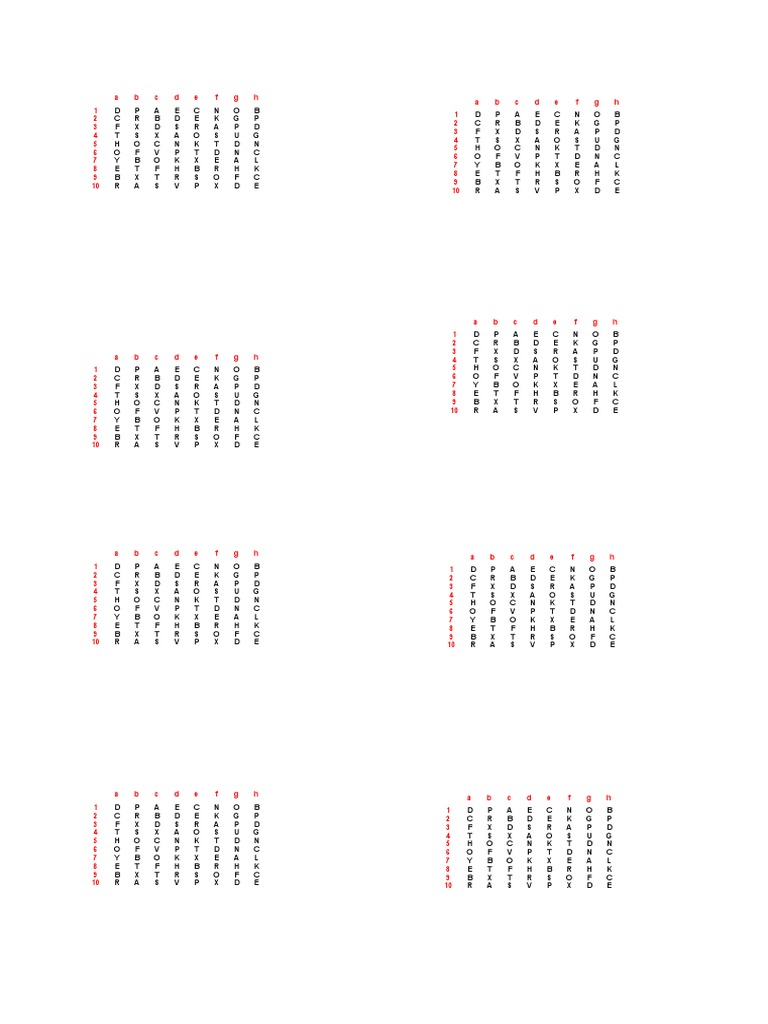 Carta Hart Tamaño A8 | PDF