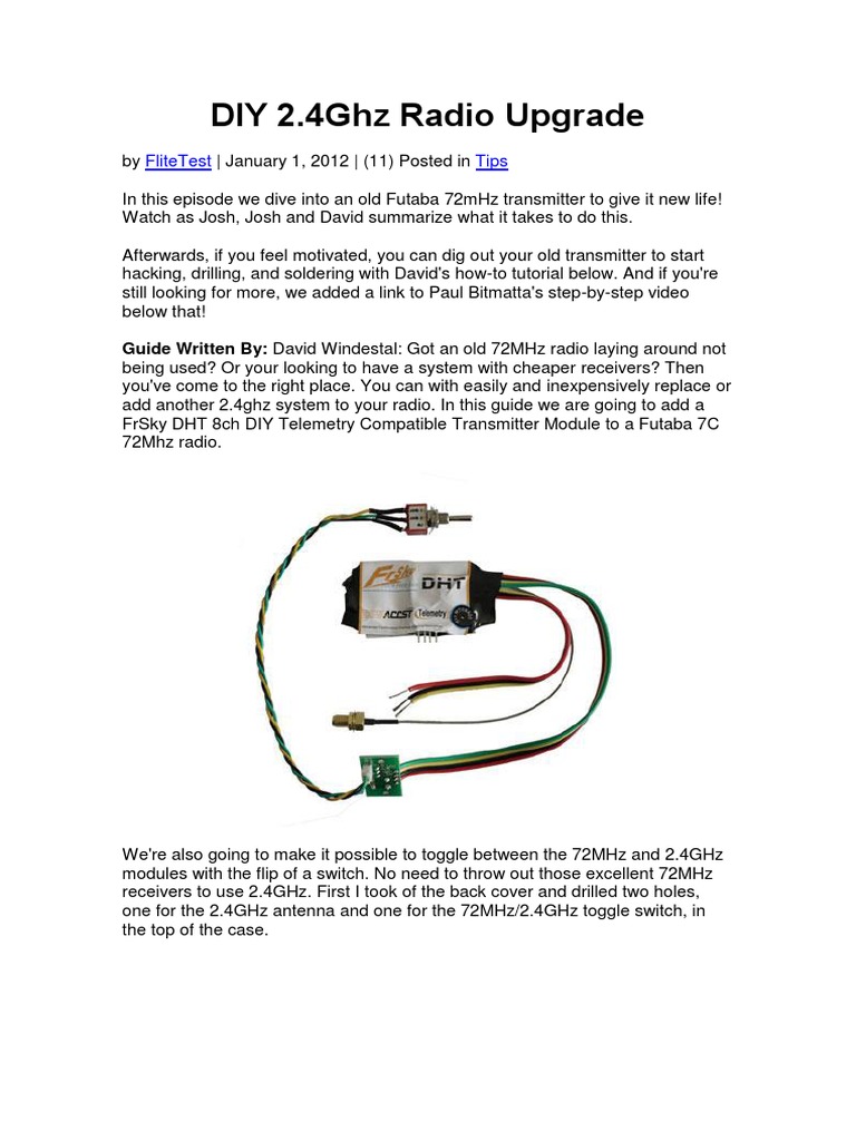 DIY 2.4Ghz Radio Upgrade | PDF | Radio | Transmitter