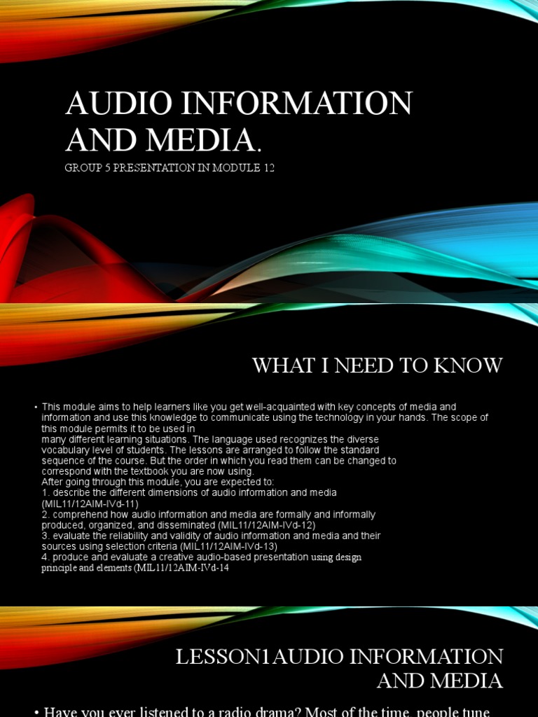 Audio Information and Media | PDF | Digital Audio | Data Compression