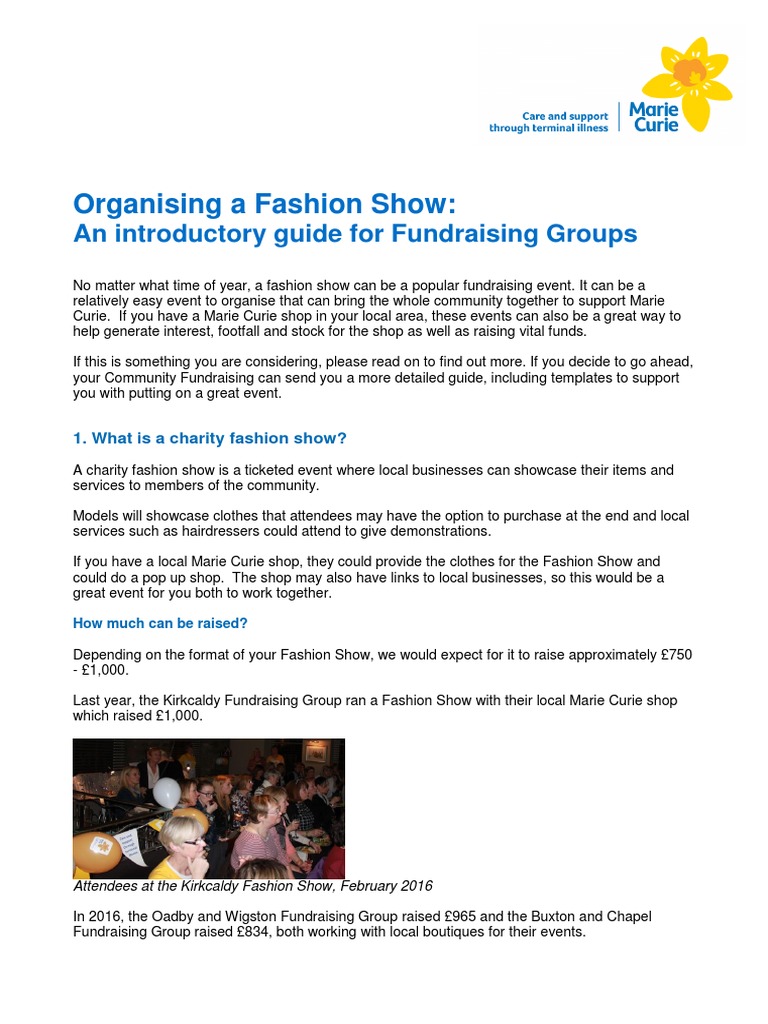 fashion-show-introduction-document.pdf | PDF | Fundraising