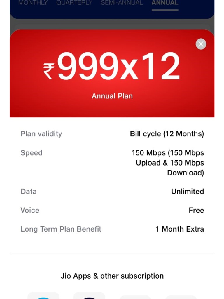 Jio Fiber Plan | PDF