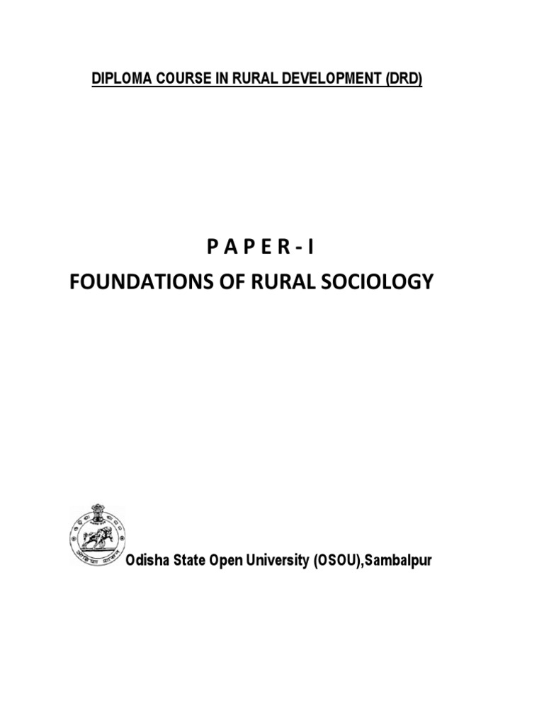 Foundations of Rural Sociology | PDF | Sociology | Science