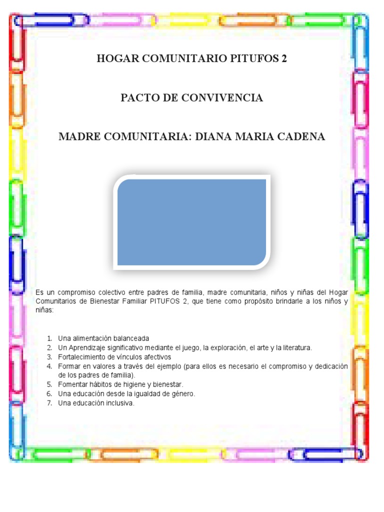 Pacto de Convivencia | PDF