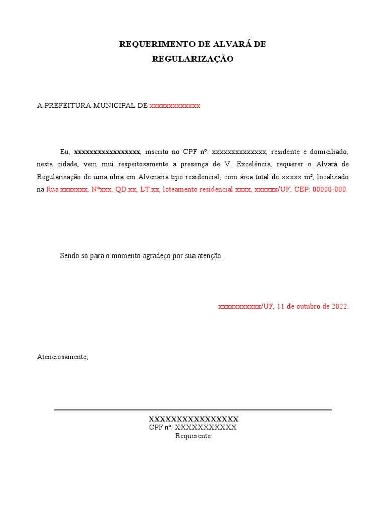 MODELO Requerimentos | PDF