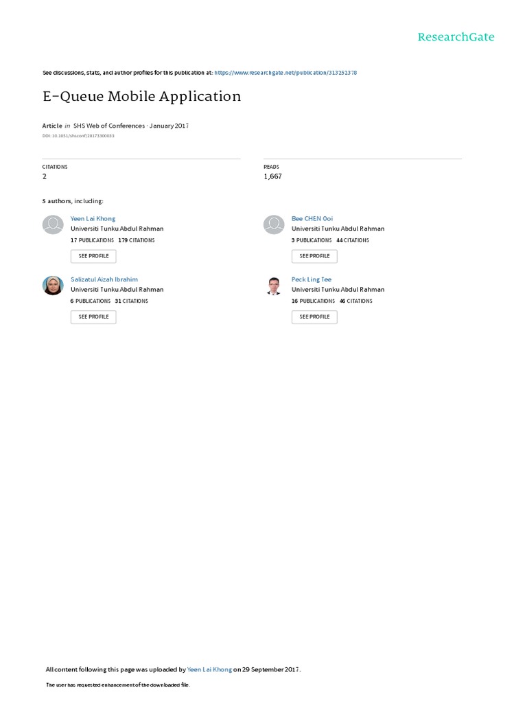 E-Queue Mobile Application | PDF | Android (Operating System) | Mobile App