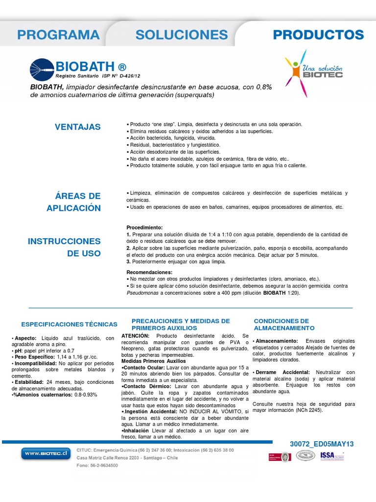 Biobath | PDF | Agua | Química