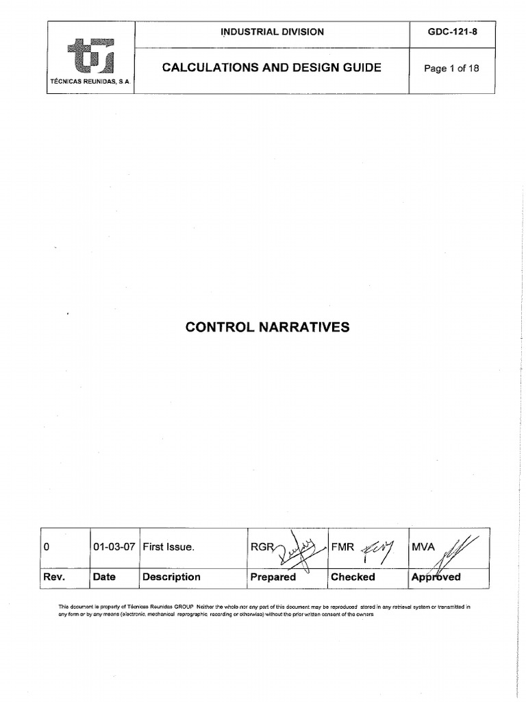 Control Narratives GDC-121-8 | PDF | Control Theory | Mechanical ...