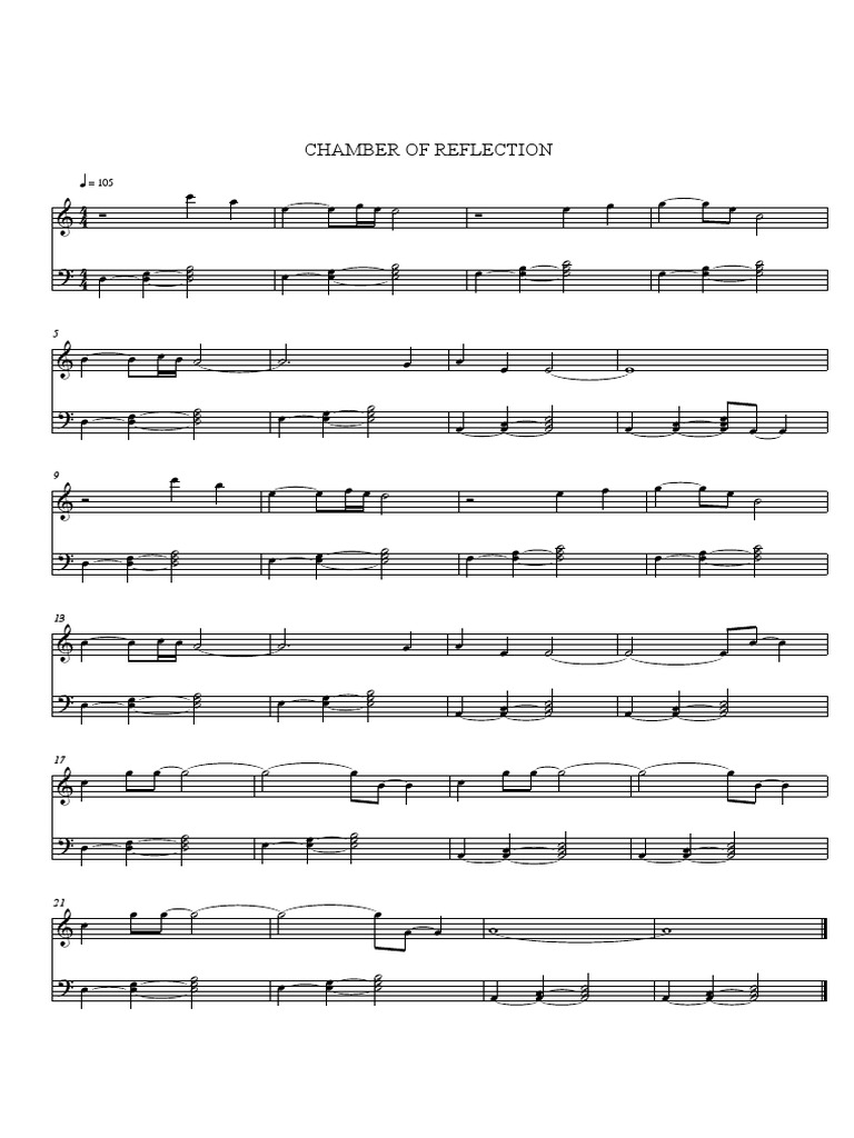 Chambers of Reflection La - Score | PDF