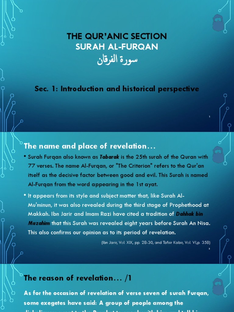 Surah Al Furqan | Download Free PDF | Surah | Quran