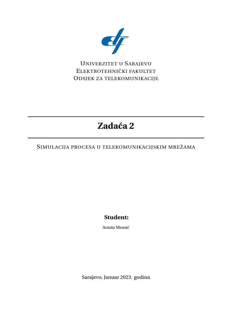 Zadaca 2 SPTM Armin Memić | PDF