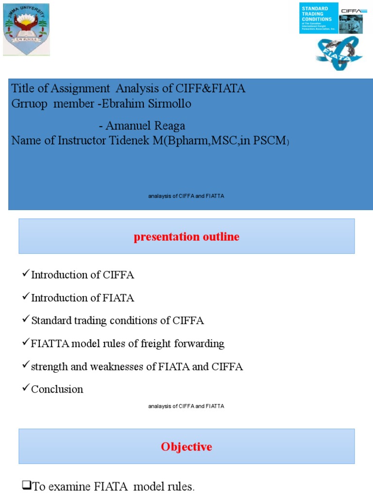 For Evaluation Ciffa | PDF | Legal Liability | Cargo