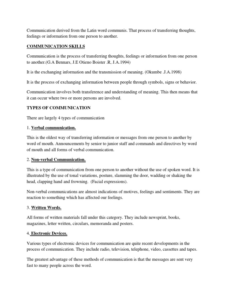 Communication Derived From The Latin Word Communis-1 PDF | PDF ...