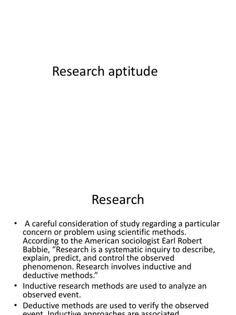 Research Aptitude PDF | PDF | Experiment | Methodology