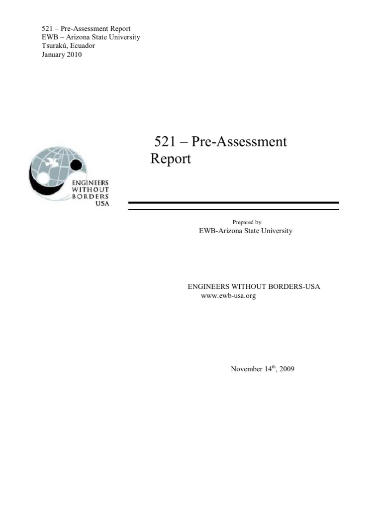 521 - Pre Assessment Report | PDF