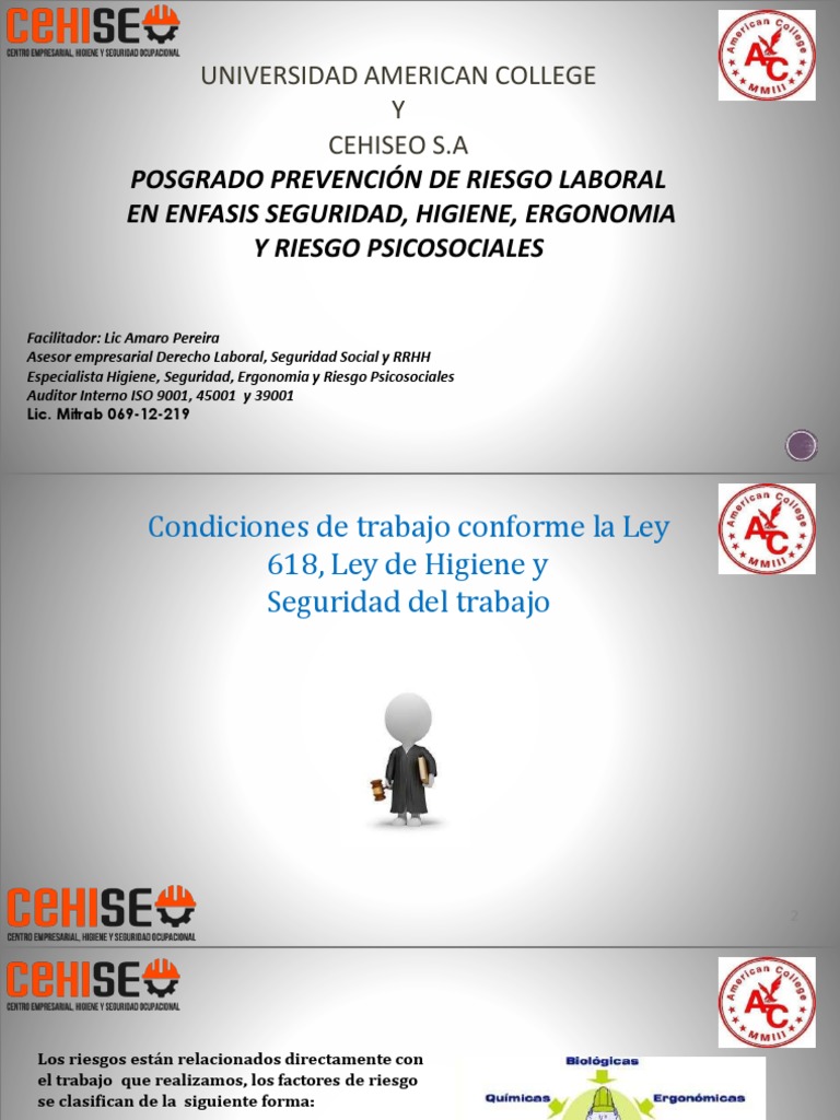 Condiciones de Seguridad Conforme A La Ley 618 | PDF | Seguridad y ...