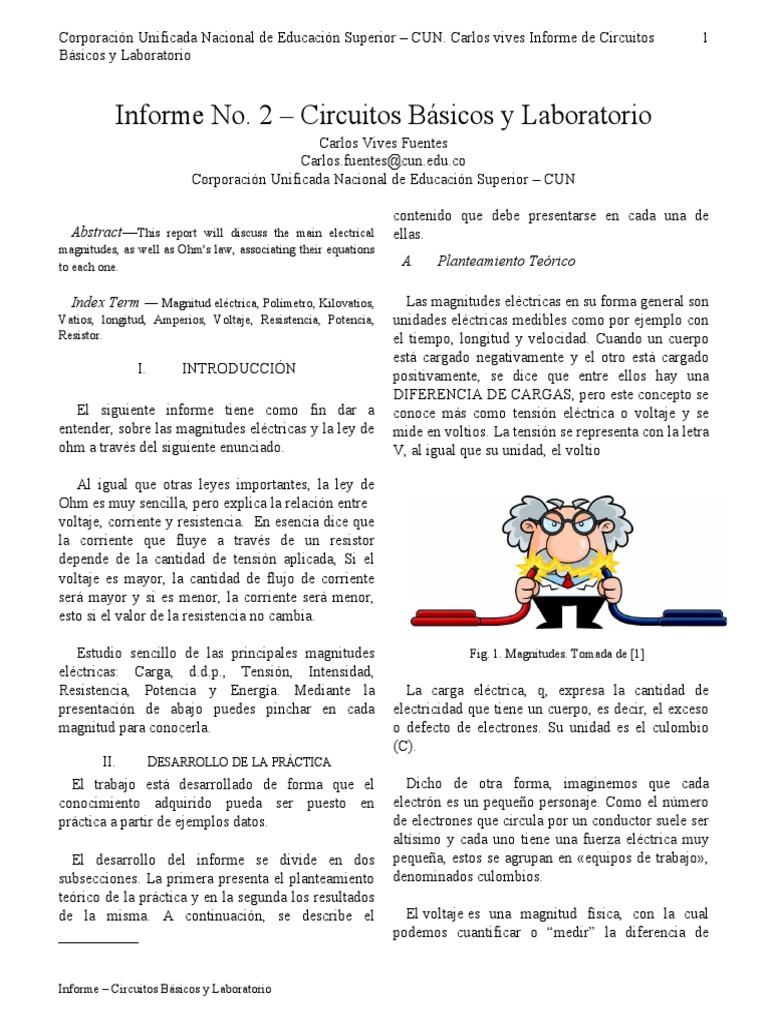 Circuitos Básicos ACA 3 | PDF | Corriente eléctrica | voltaje