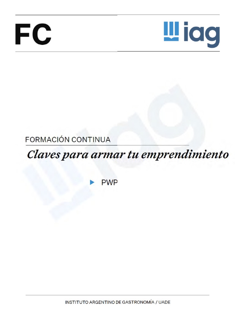 Iag Gerenciamiento Gastronomico | PDF