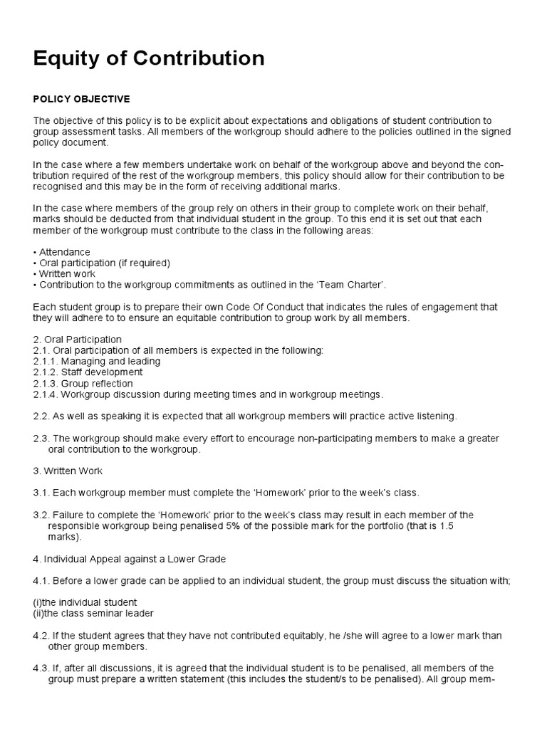 Equity of Contribution-GROUP-1 | PDF | Government | Justice