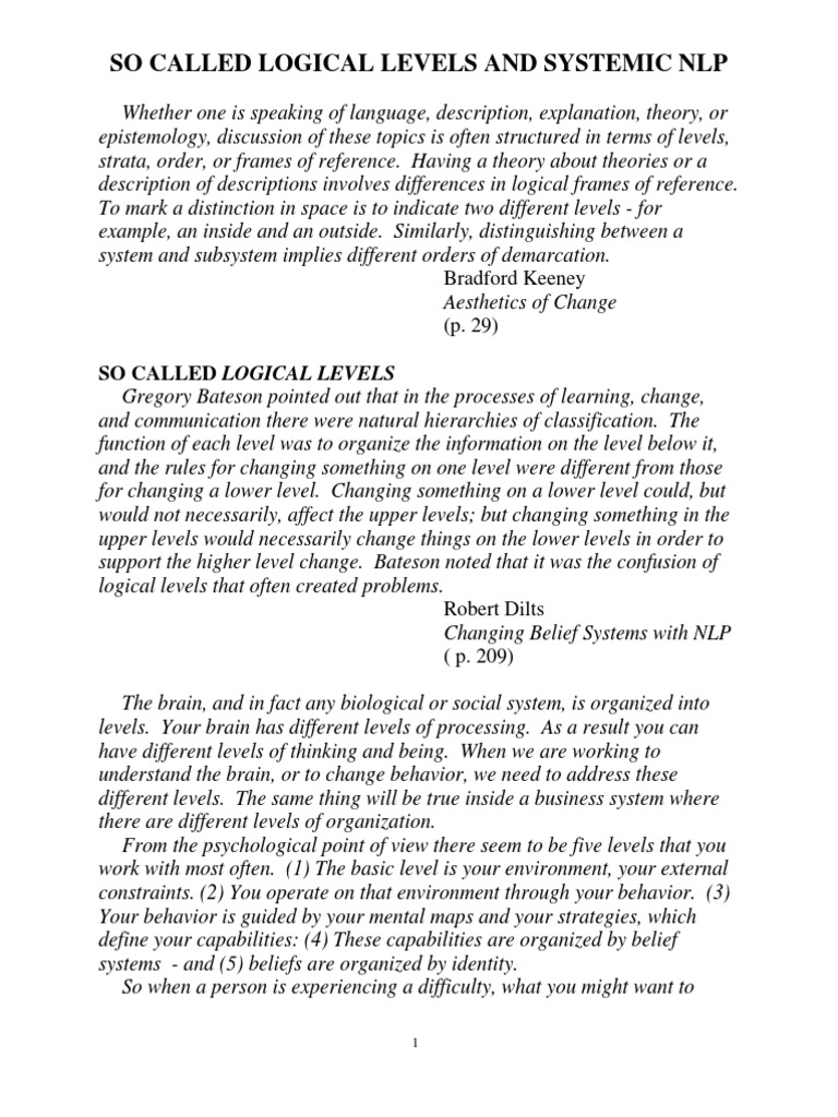 So-Called Logical Levels Woodsmall | PDF | System | Logic