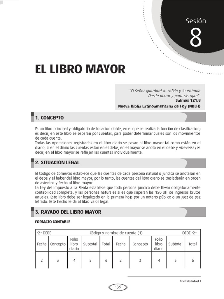 LECCION 11 - El Libro Mayor | PDF | Contabilidad | Servicios financieros