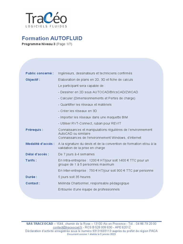 AUTOFLUID N3 Programme | PDF | AutoCAD | Informatique