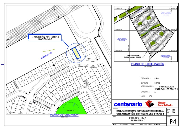Plano de La Lotización Con El Detalle de La Ubicación Del Lote. | PDF