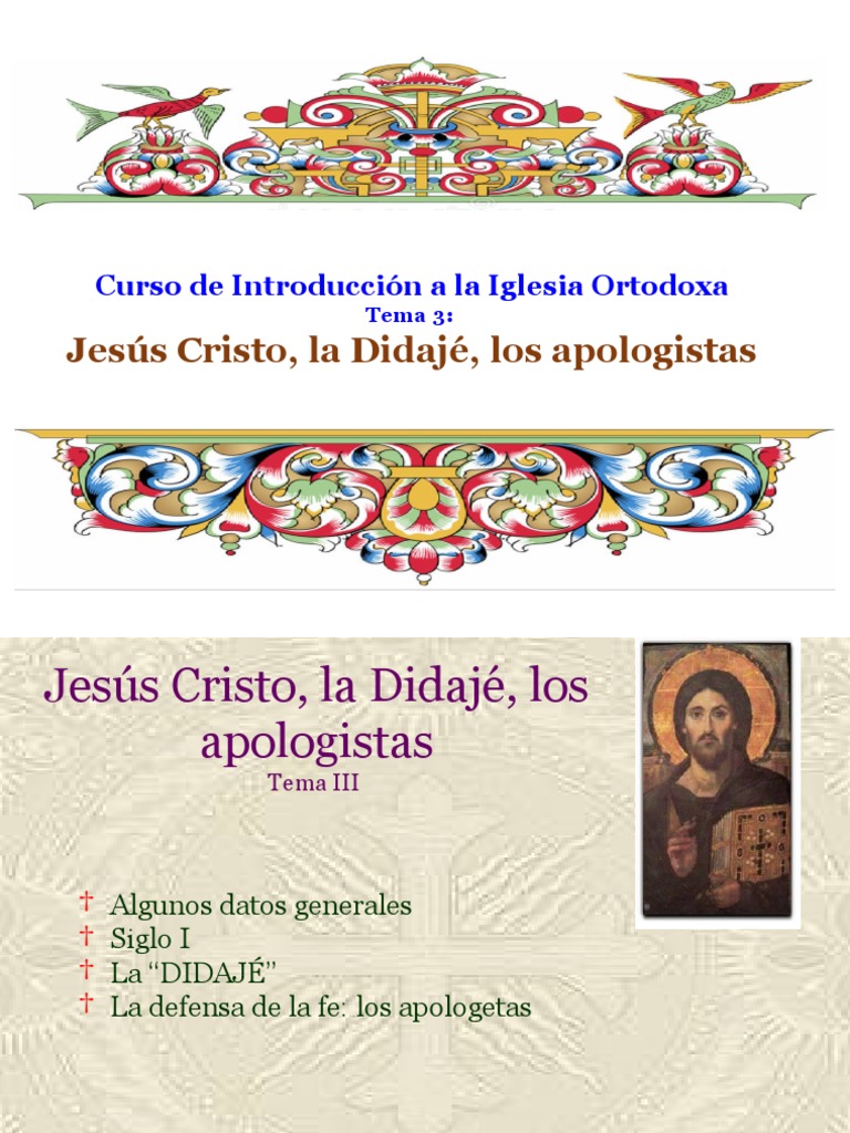 3 - La Iglesia en Sus Comienzos, La Didajé, Los Apologistas | PDF ...