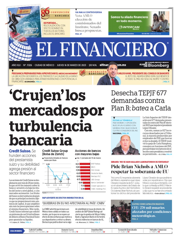 El Financiero 16032023 PDF | PDF | México | Bancos