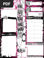 Mörk Borg - Core - Character Sheet - Printer Friendly PDF | PDF