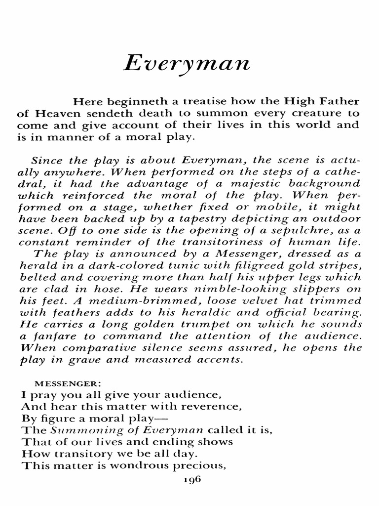 Everyman - A Morality Play PDF | PDF | Penance | Sacraments