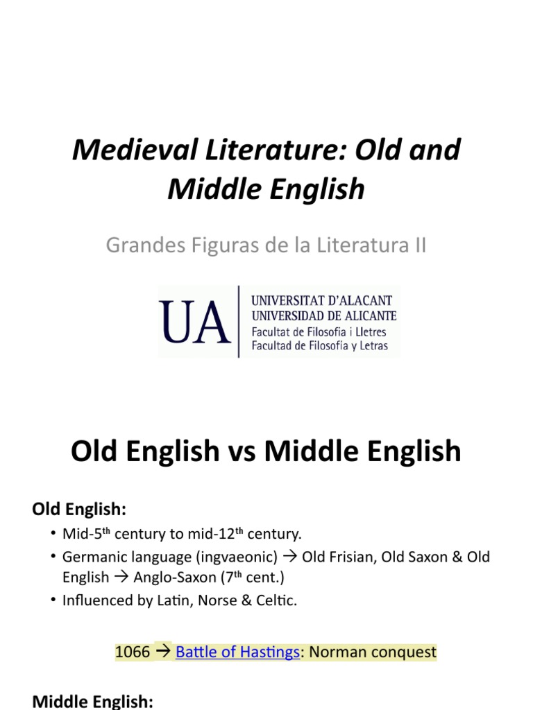 Old English Literature | PDF | Beowulf | English Language