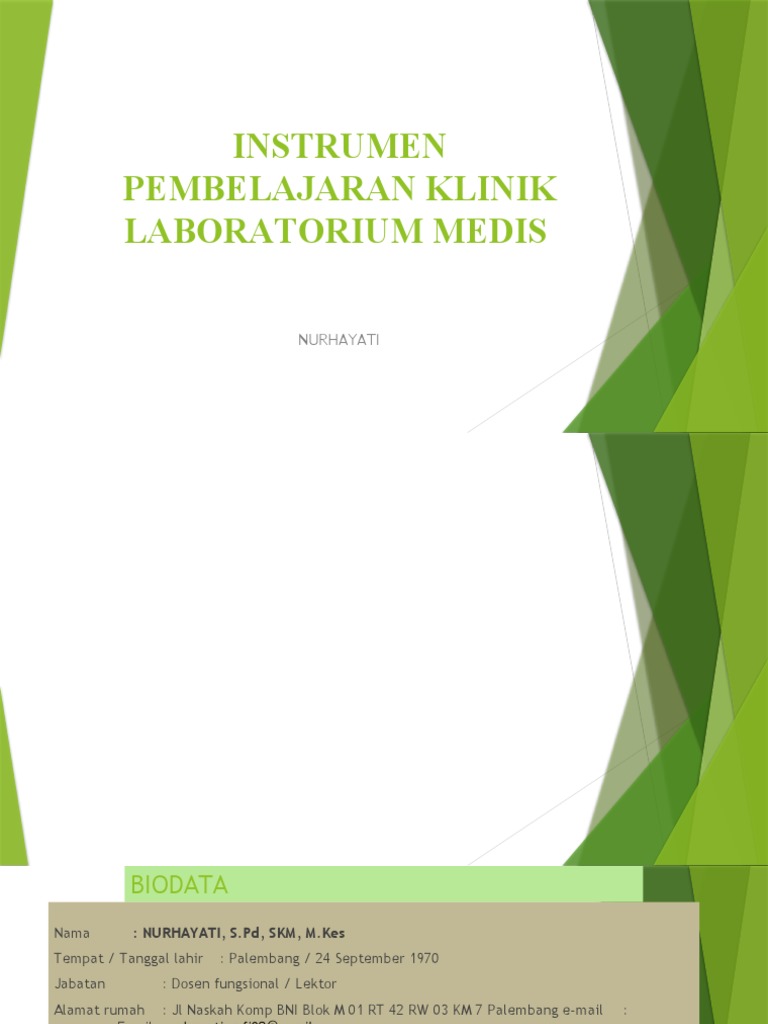 Instrumen Pembelajaran Klinik Laboratorium Medis | PDF