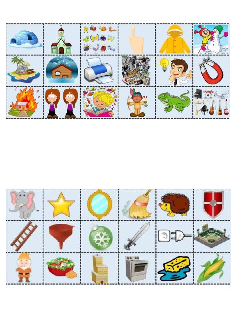 Tarjetas Solo Con Imagenes Que Comienzan Con Vocales | PDF