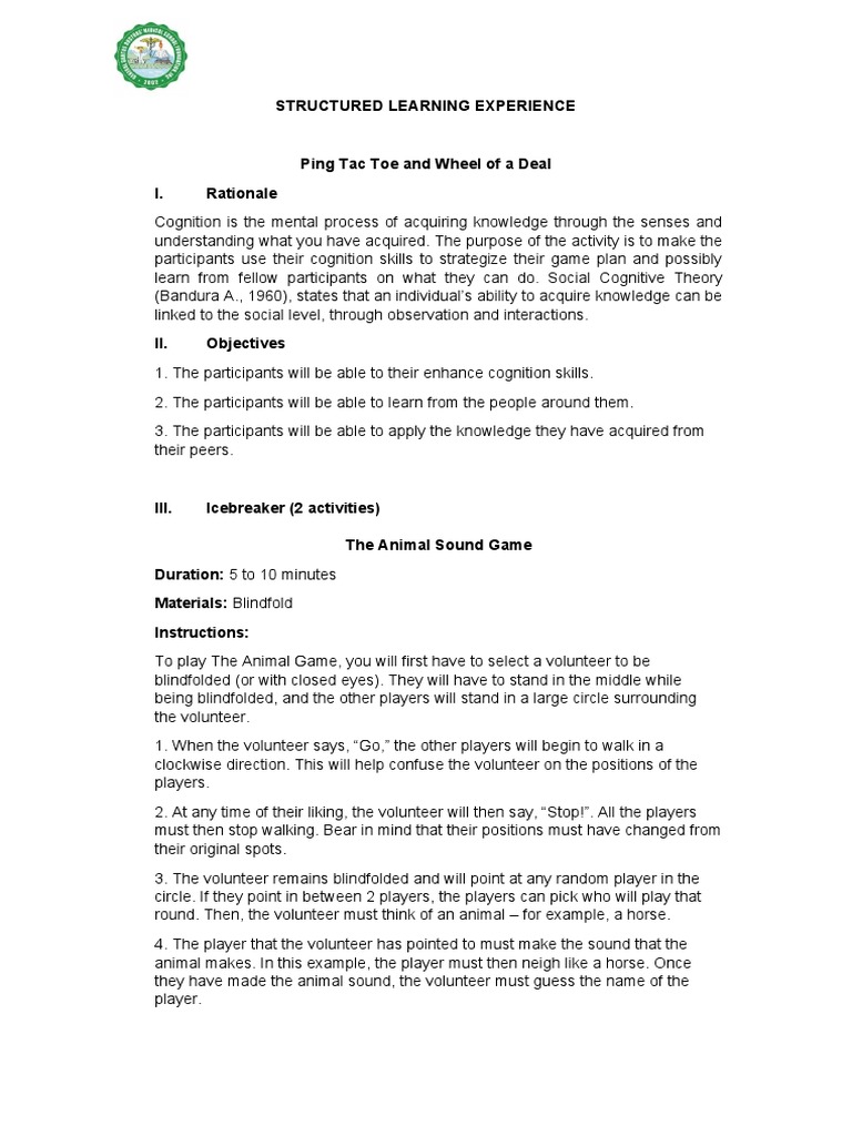 Structured Learning Experience | PDF | Cognition | Knowledge