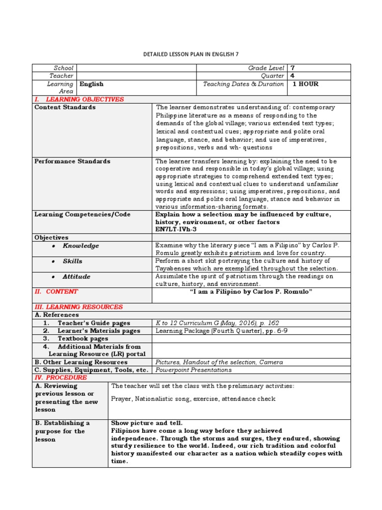 DLP English 7 | PDF | Learning | Cognitive Science