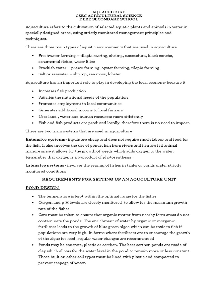 Extensive Systems-Inputs Are Cheap and Does Not Require Much Labour and ...