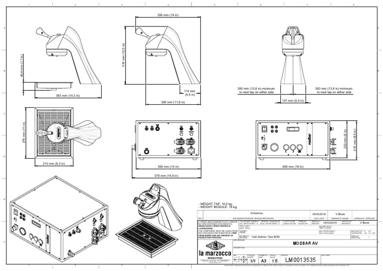 Dimensions and specifications of a modular tap system | PDF