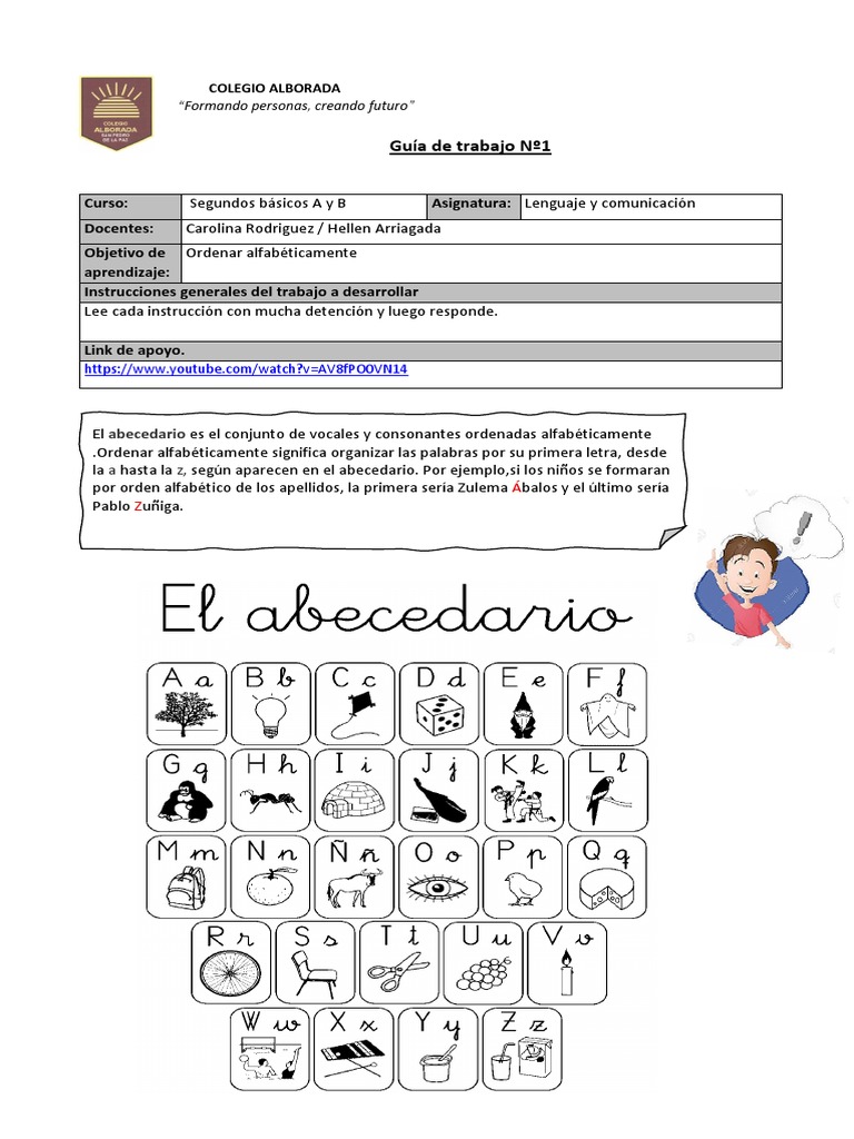El Abecedario | PDF | Artes del Lenguaje y Comunicación | Estudios de ...