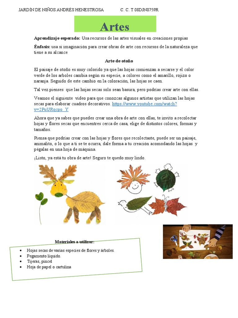 Actividad De Artes Pdf
