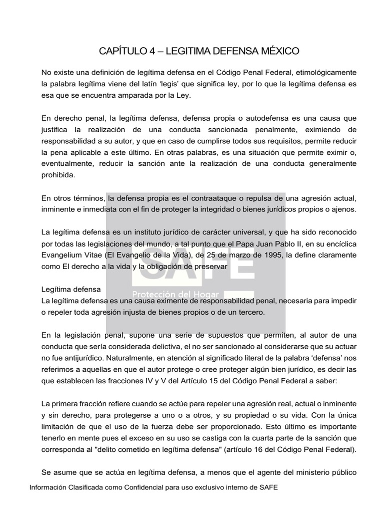 Legitima Defensa PDF | PDF | Principios éticos | Etica Aplicada